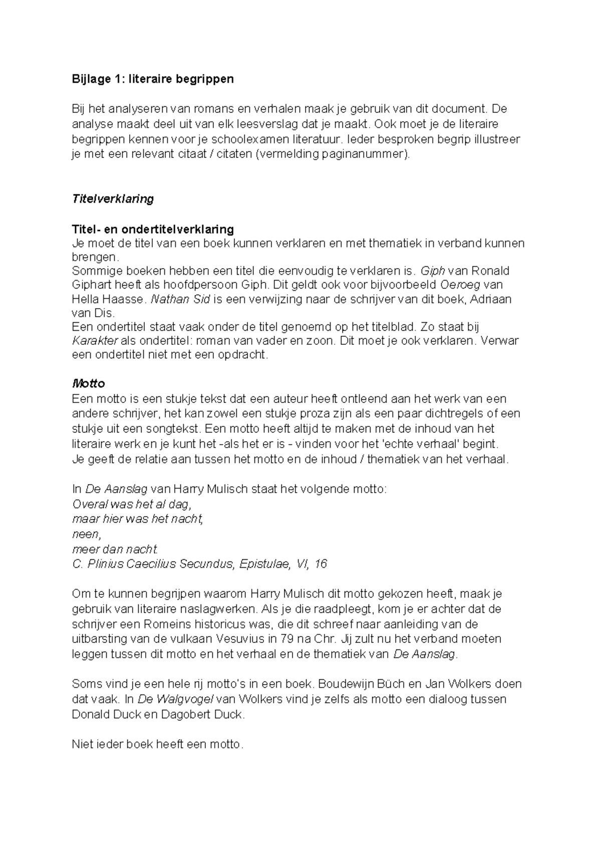 Literatuur bijlage 1 literaire begrippen 2021-2022 - Bijlage 1 ...