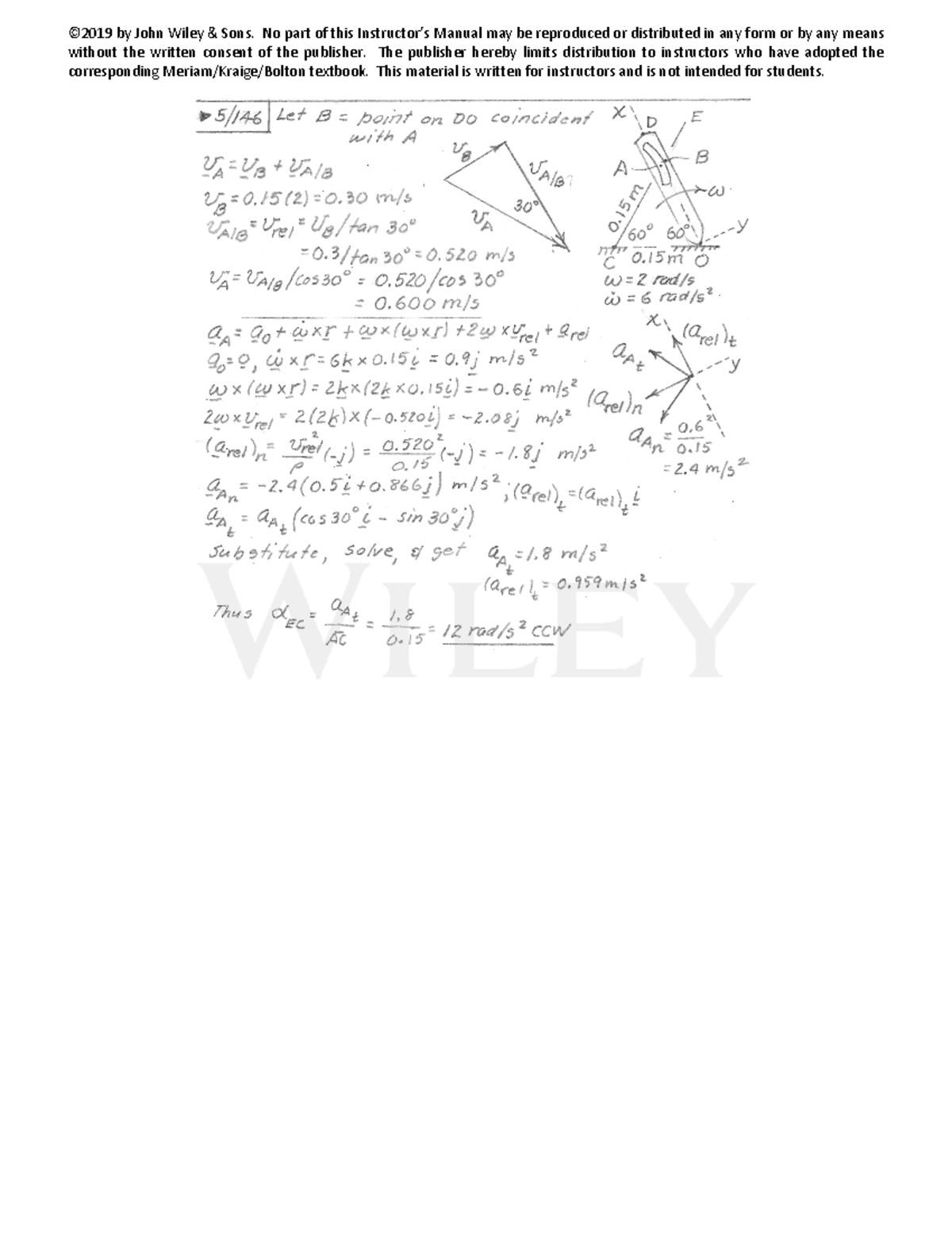 5 - 146 - solution for the homework - 공학수학1 Engineering Mathematics - ©2019 by John Wiley ...