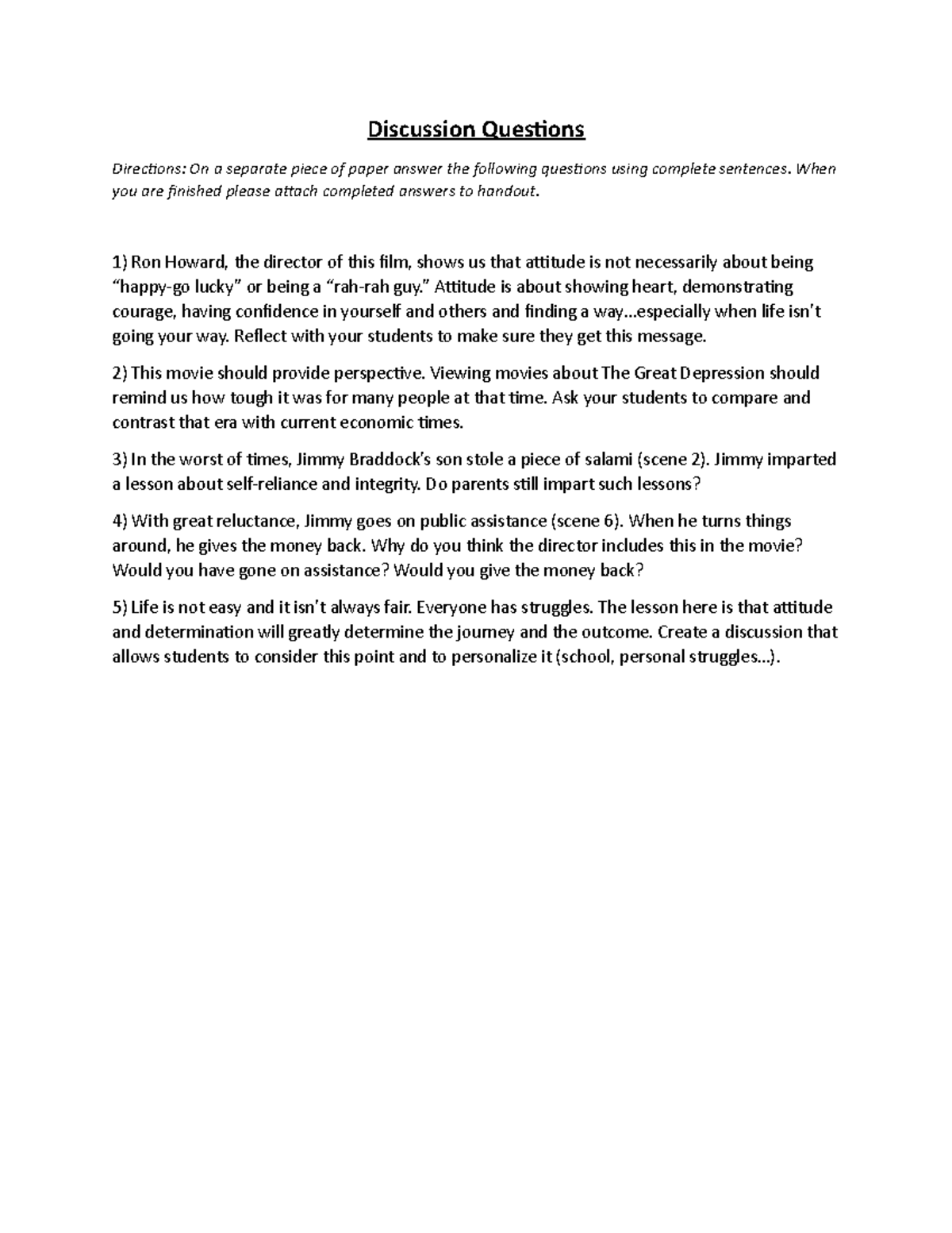 Wk 1 Discussion Questions for Character Curriculum - Discussion ...