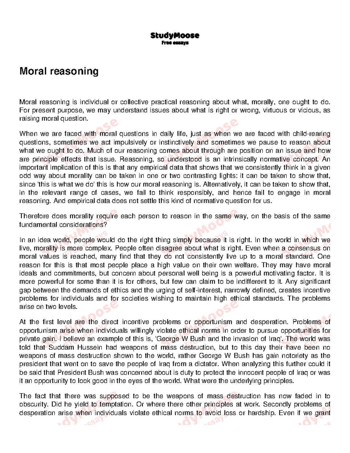 Moral reasoning - none - Moral reasoning Moral reasoning is individual ...