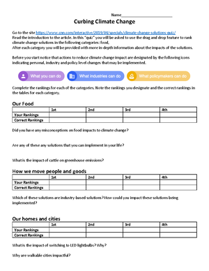 Climate solutions assignment - Curbing Climate Change Go to the site ...