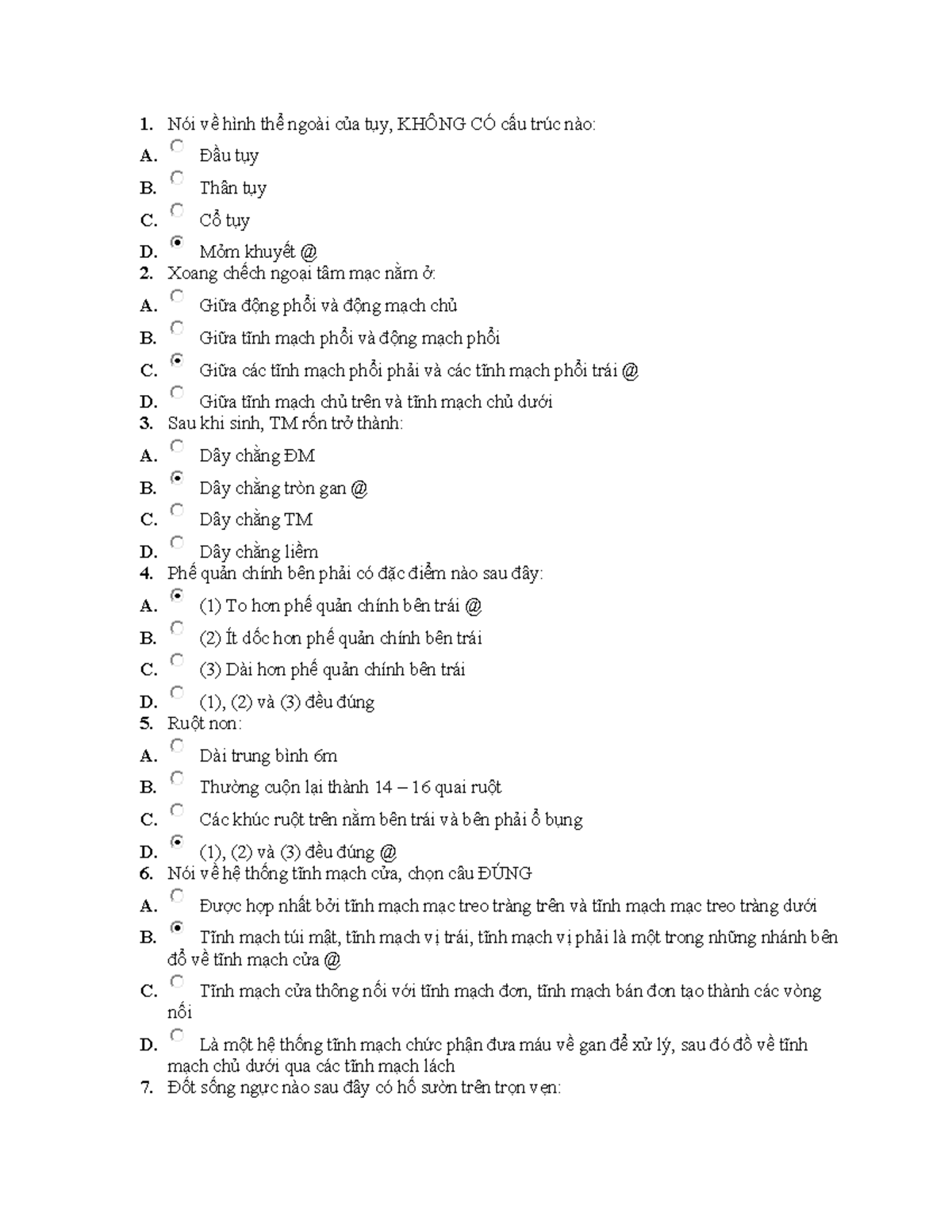 GK-GP2 - .hf - Nói về hình thể ngoài của tụy, KHÔNG CÓ cấu trúc nào: A. Đầu tụy B. Thân tụy C ...
