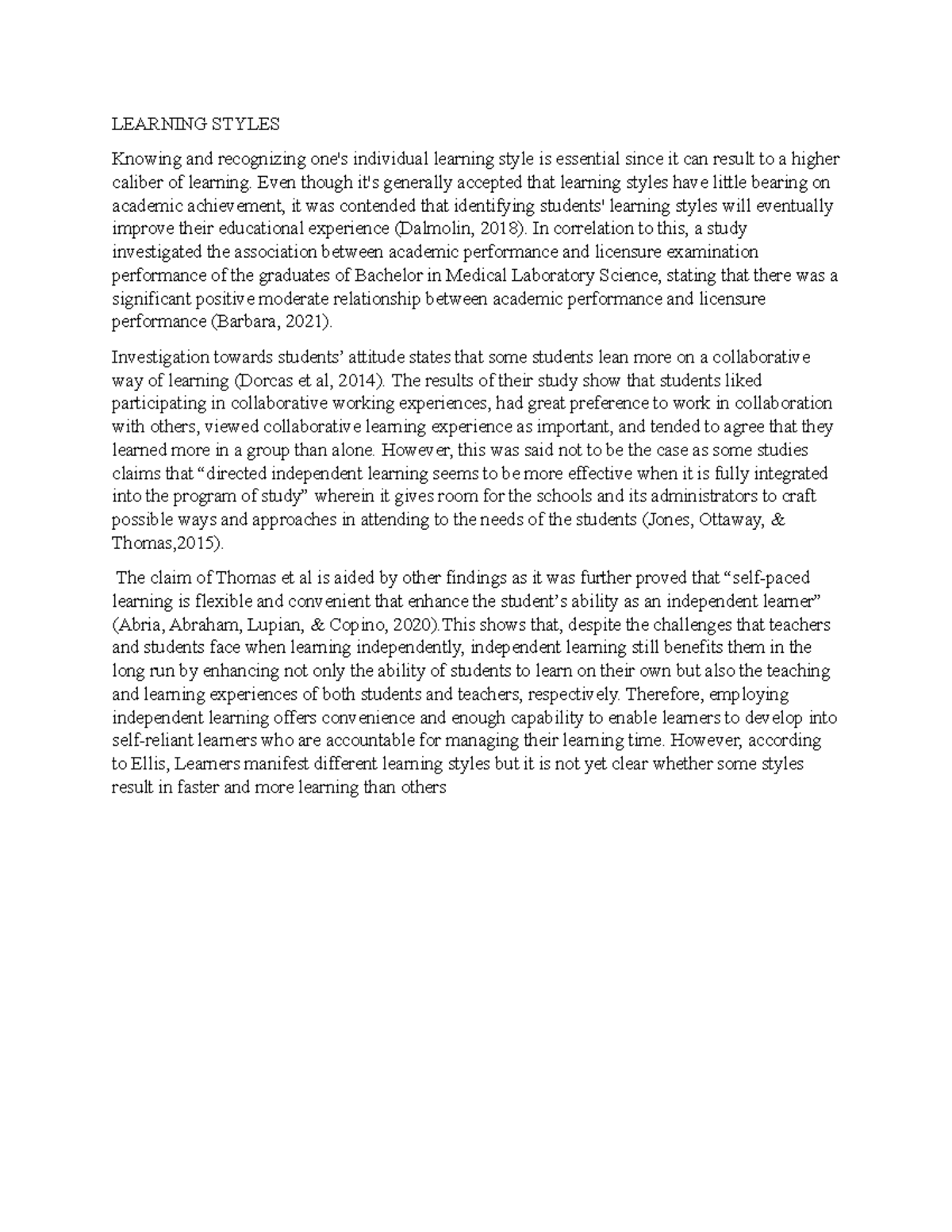 Learning styles - wdmndebwjnej - LEARNING STYLES Knowing and ...