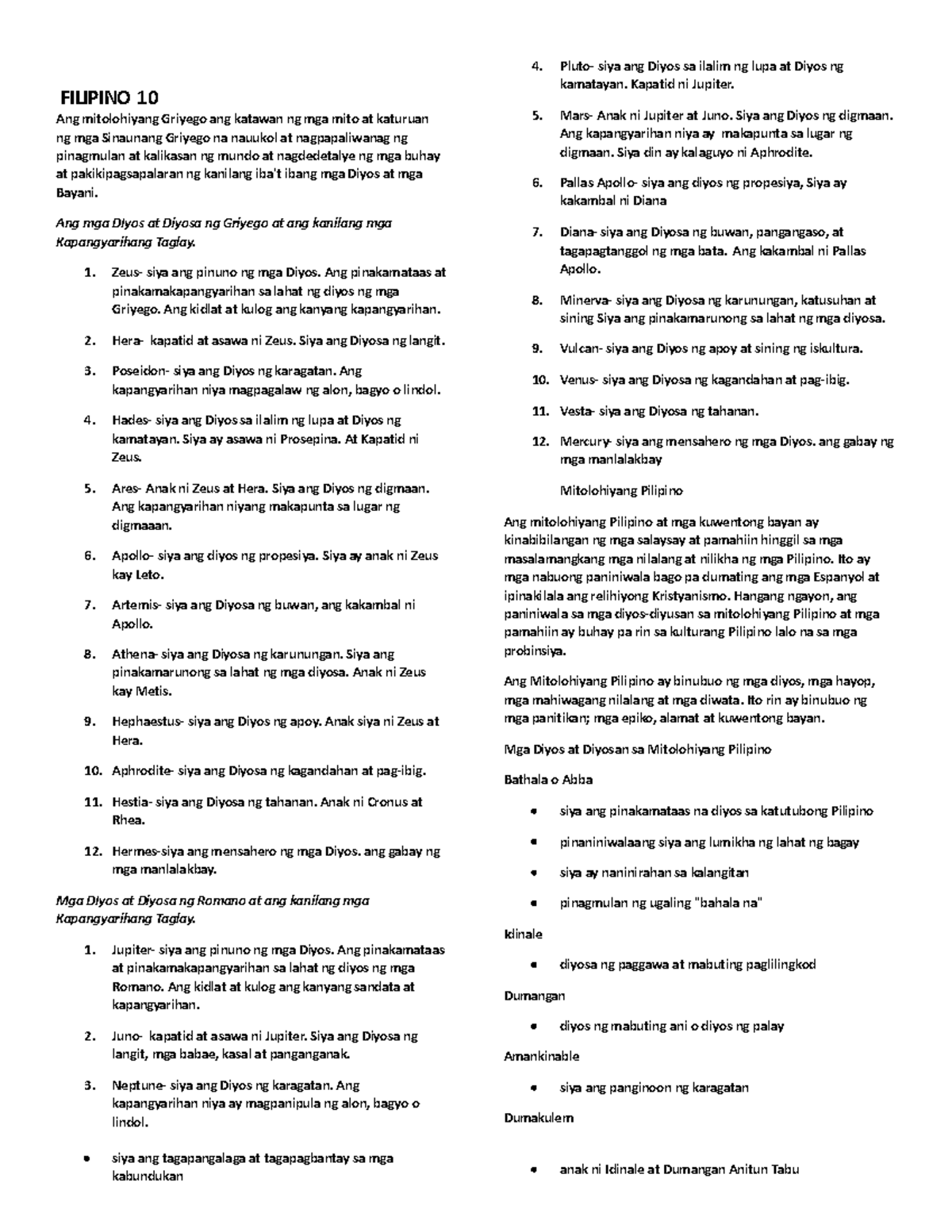 Scribd - jhiugug - FILIPINO 10 Ang mitolohiyang Griyego ang katawan ng ...