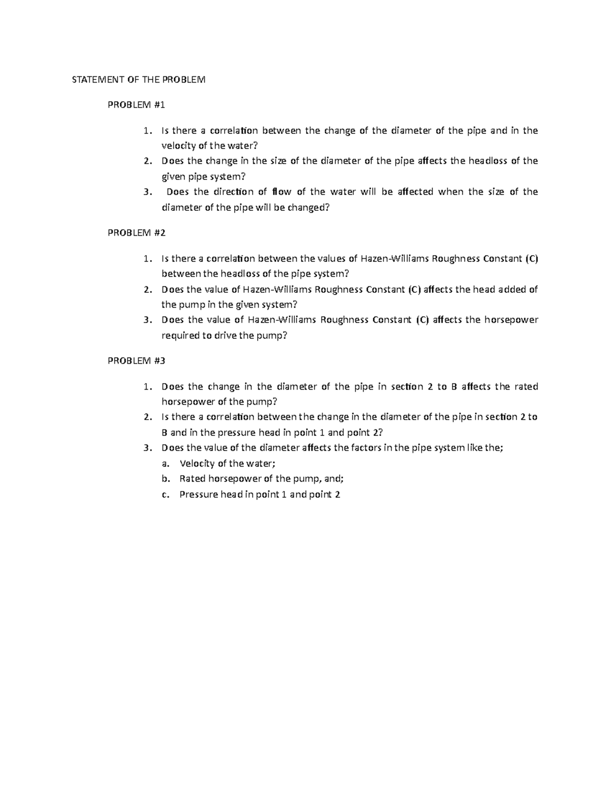 Statement OF THE Problem hydra LA1 - STATEMENT OF THE PROBLEM PROBLEM ...