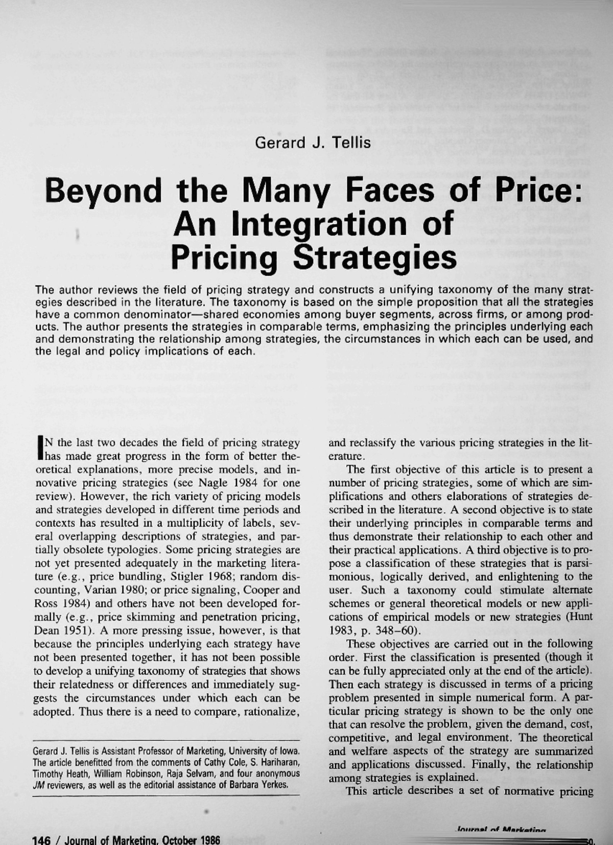 Download - Bivariat analysis. - Gerard J. Tellis Beyond the Many Faces ...