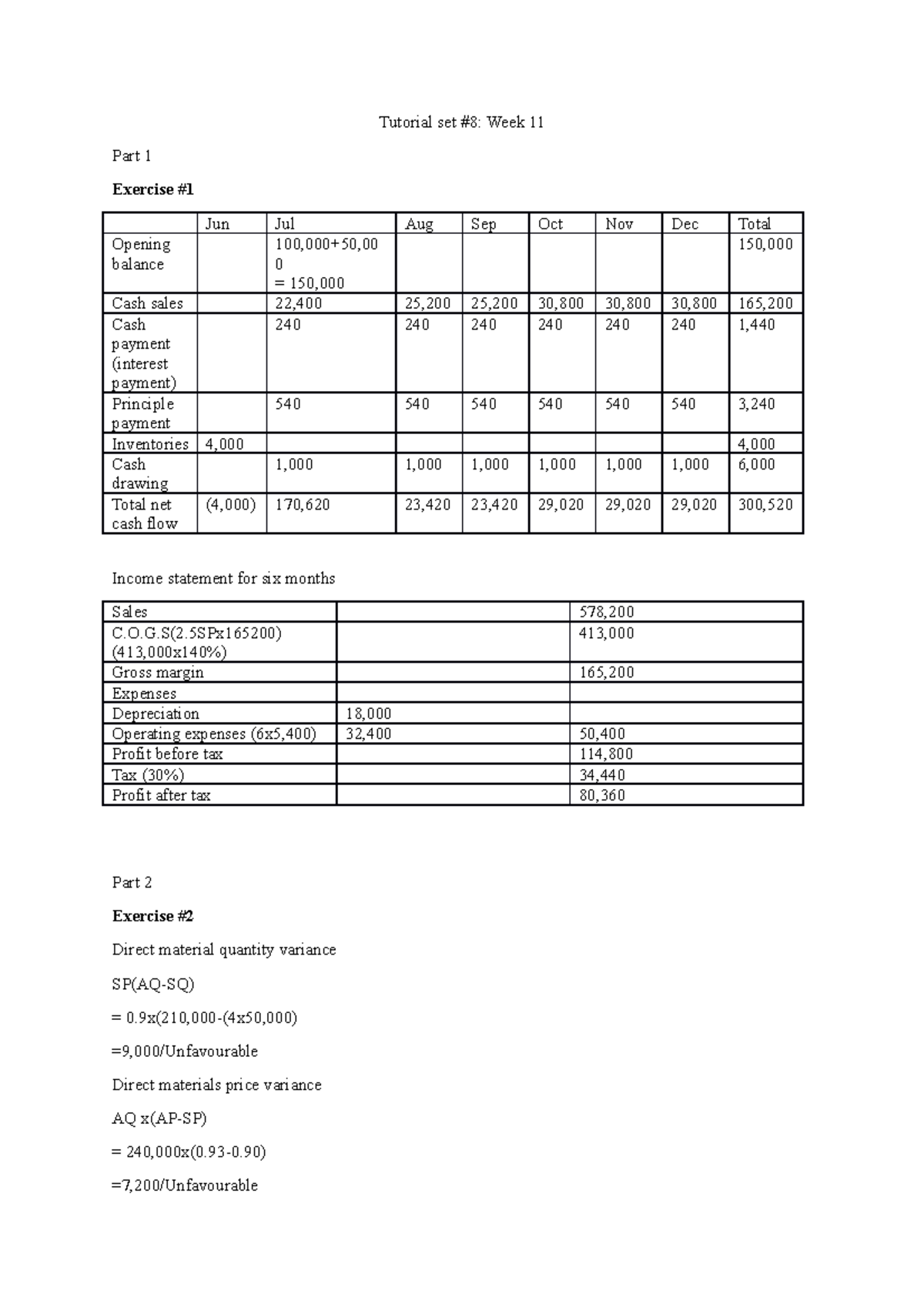 Tutorial set #8 week 11 - Related practical materials - Tutorial set #8: Week 11 Part 1 Exercise ...