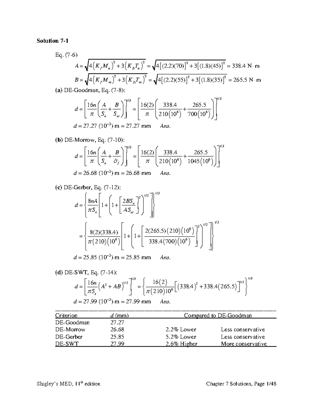 Sample solutions Ch7 - ####### Solution 7- ####### Eq. (7-6) ( ) ( ) 2 ...