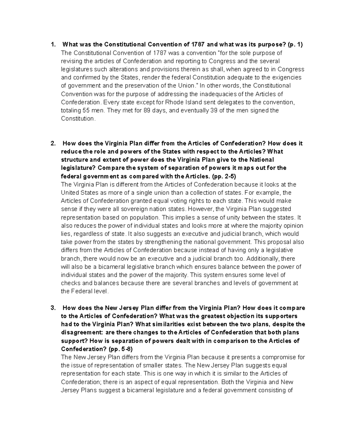 Class Reading 8/31 - What was the Constitutional Convention of 1787 and ...