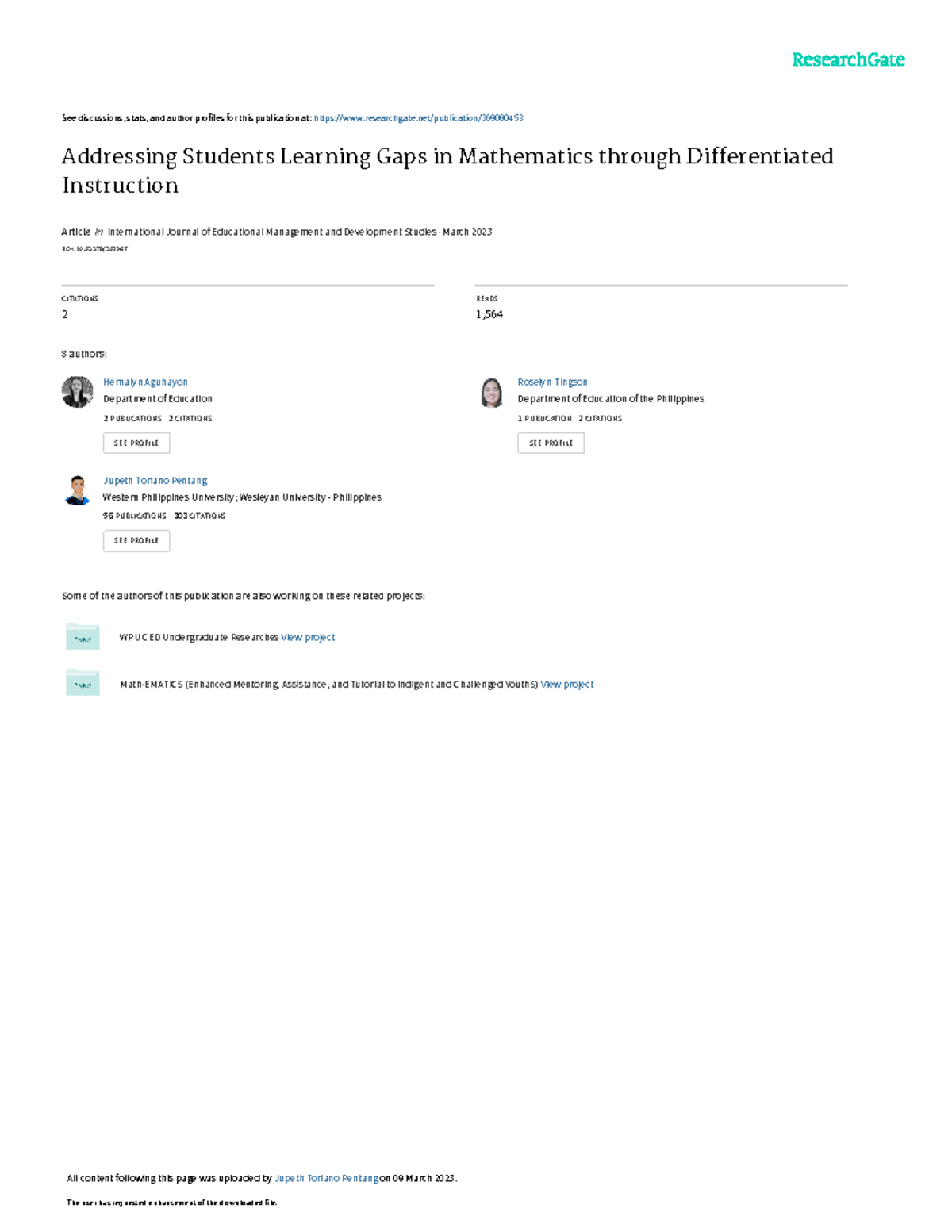 Ijemds.v4.1.774 - Sample research, local study - See discussions, stats ...