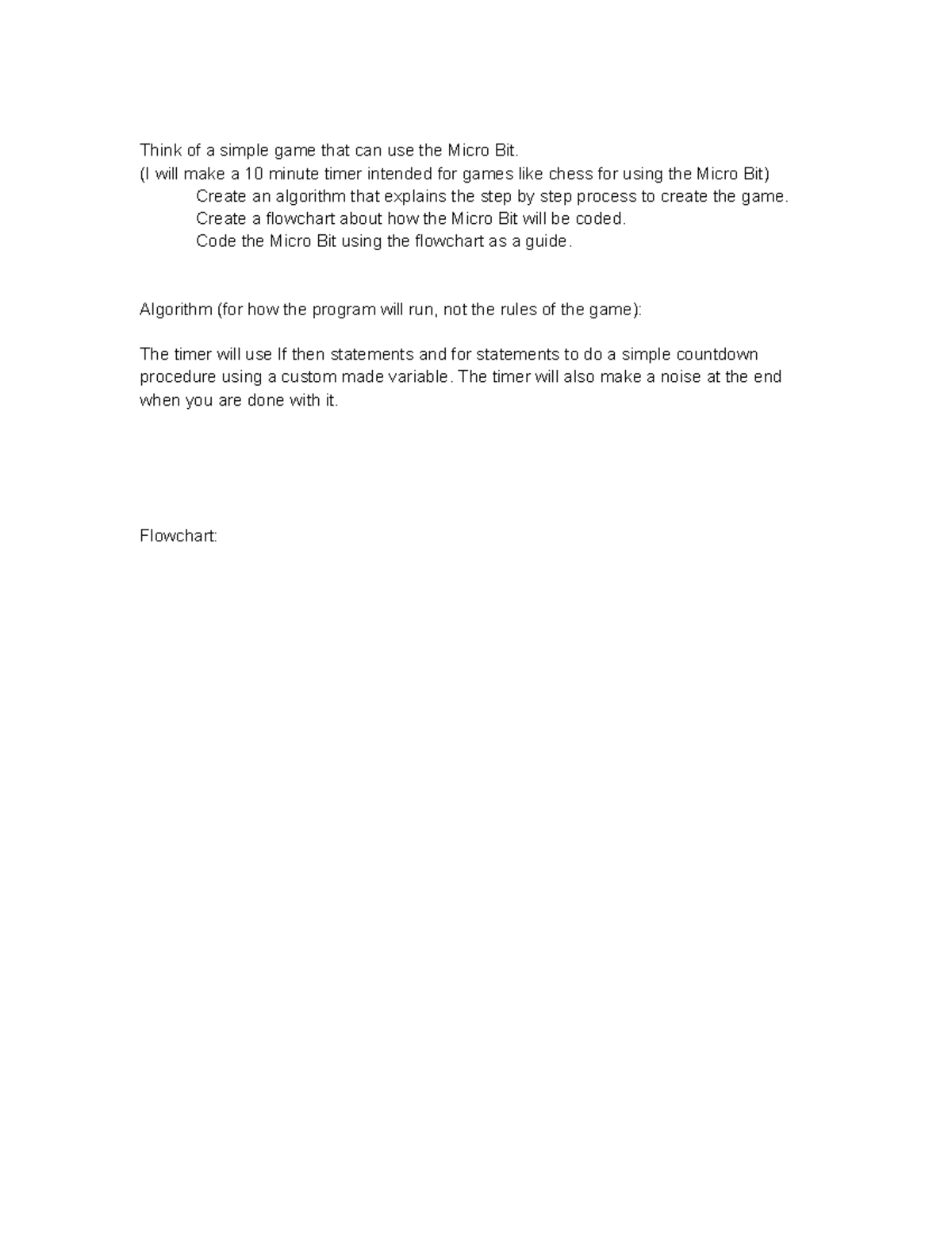 PLTW CSIM 1.3 - Game - Just do it - Think of a simple game that can use ...