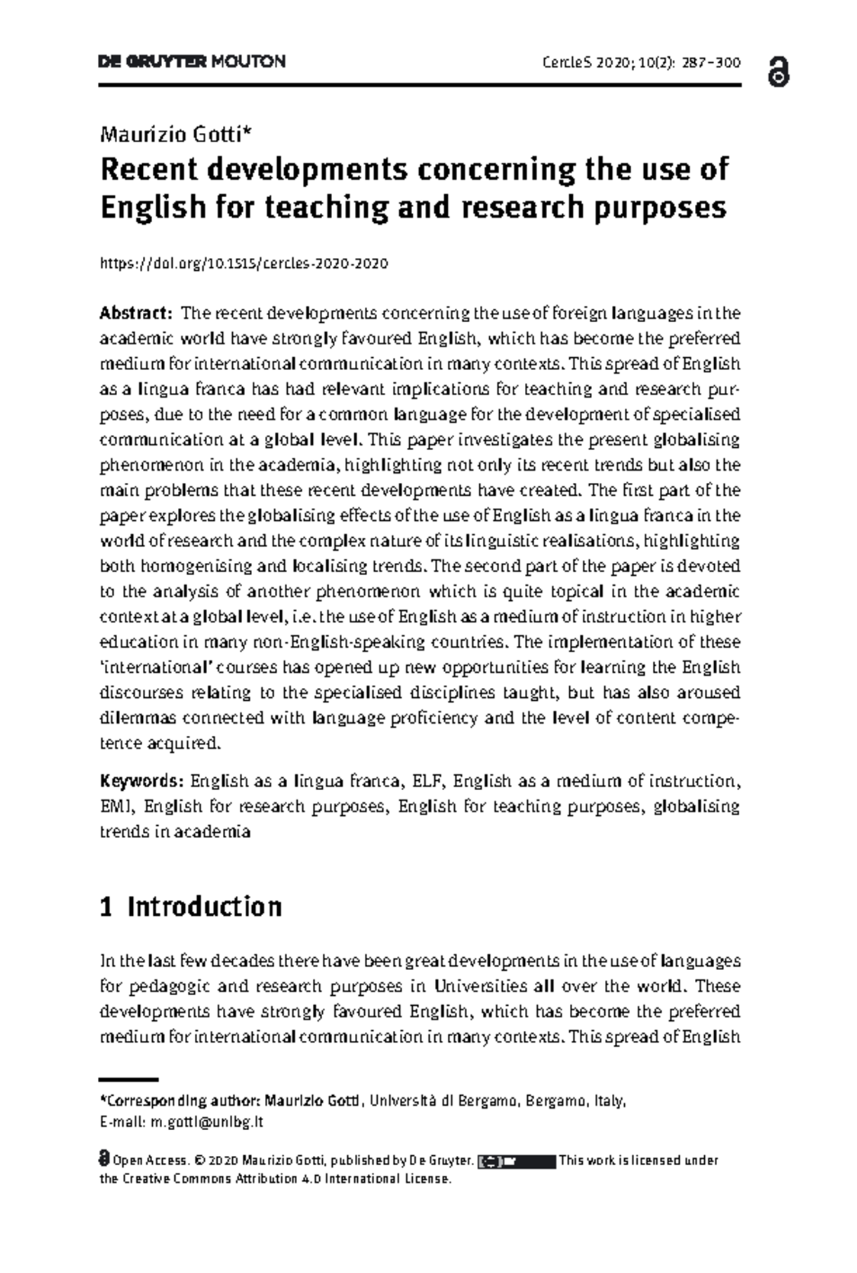 10 - nbn - Maurizio Gotti* Recent developments concerning the use of ...