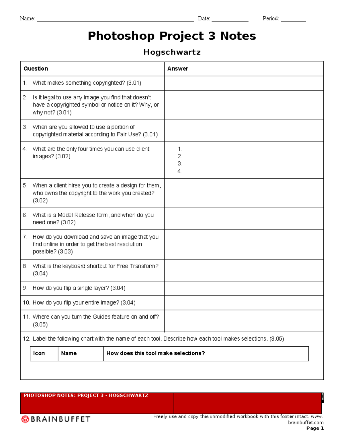 PS P3 Hogschwartz Notes - Name ...