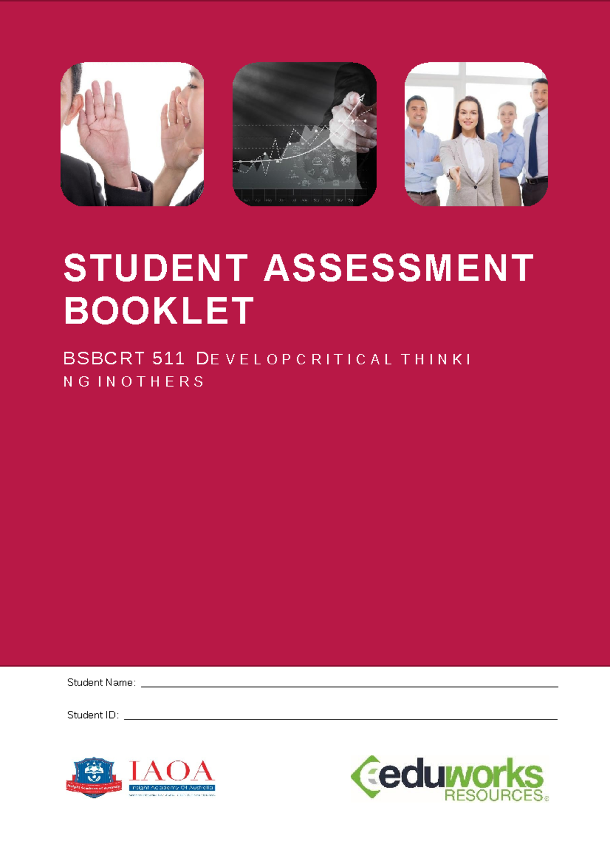 Bsbcrt 511 Student Assessment Booklet CBSA V2.0 (ID 180414) - STUDENT ASSESSMENT BOOKLET BSBCRT ...