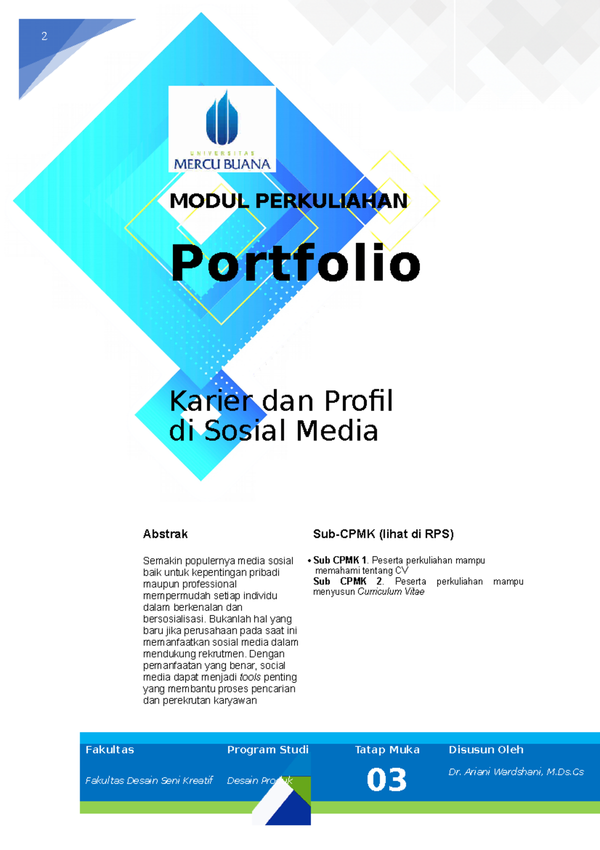 Portofolio 3 - this file containing how to create a good profile for ...