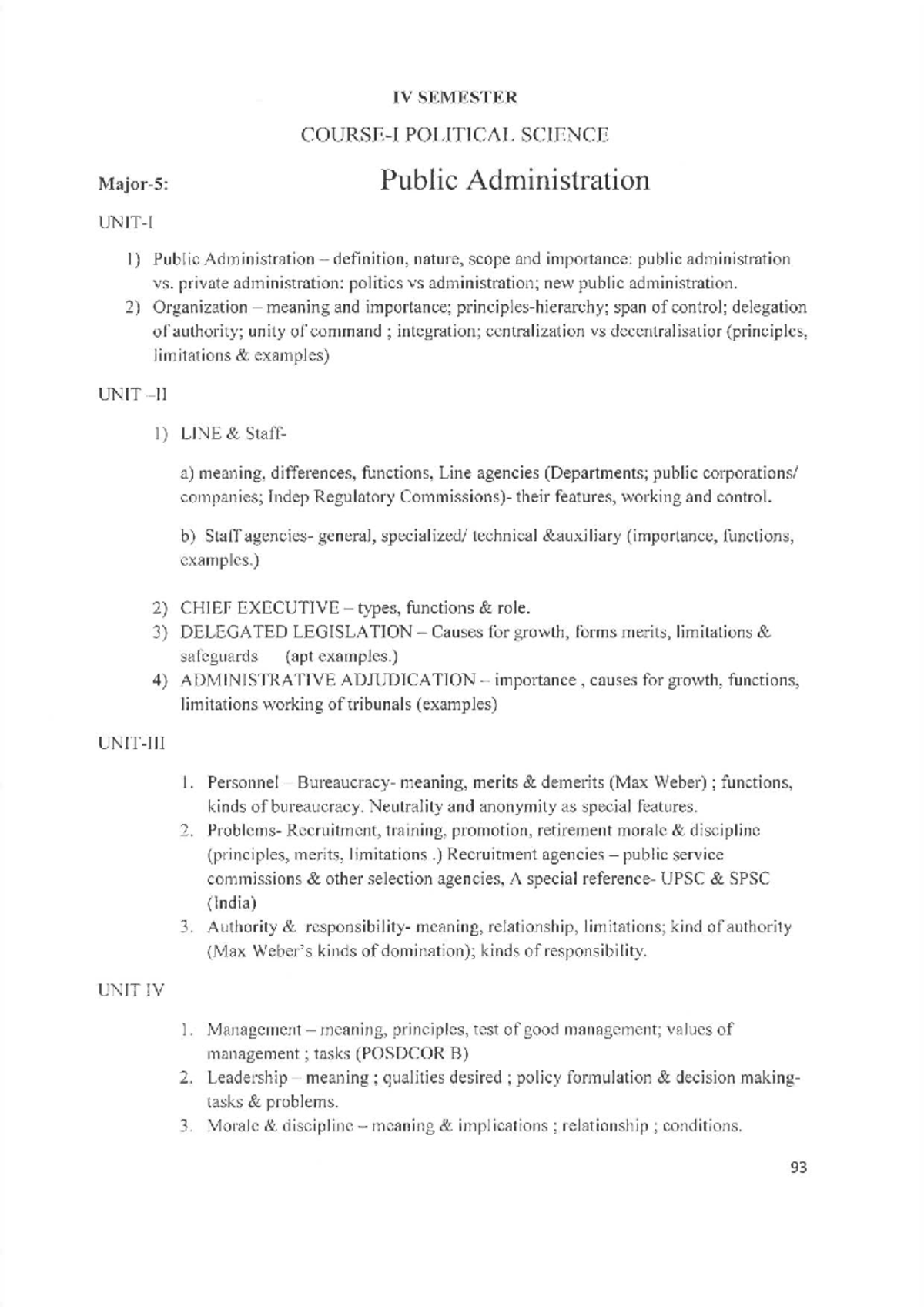 Syllabusfor 5years Ballb-34th Semester - Bachelors in Business Administration and Legislative ...