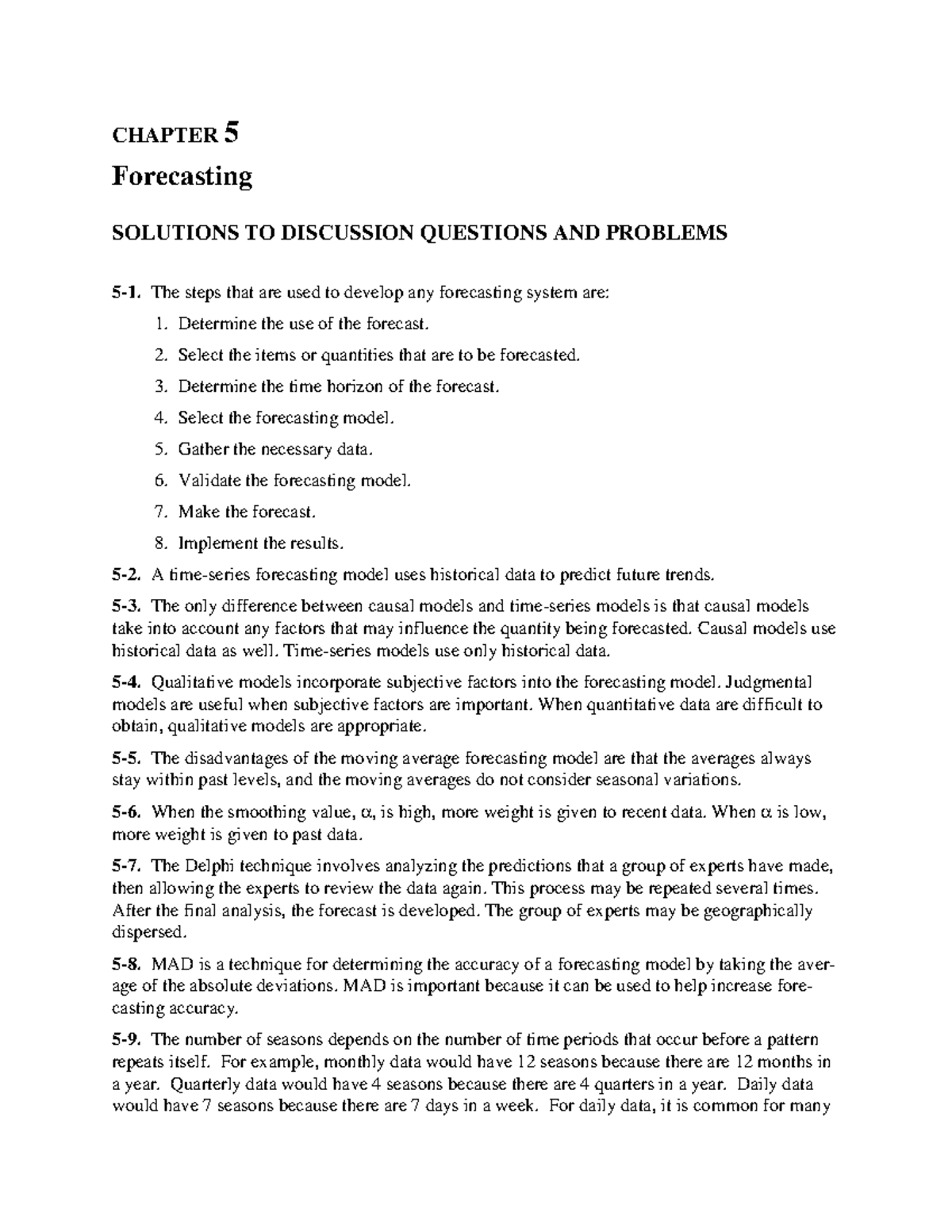 Memo-chapter-5-11th-solution-manual-quantitative-analysis-for-management compress - CHAPTER 5 ...