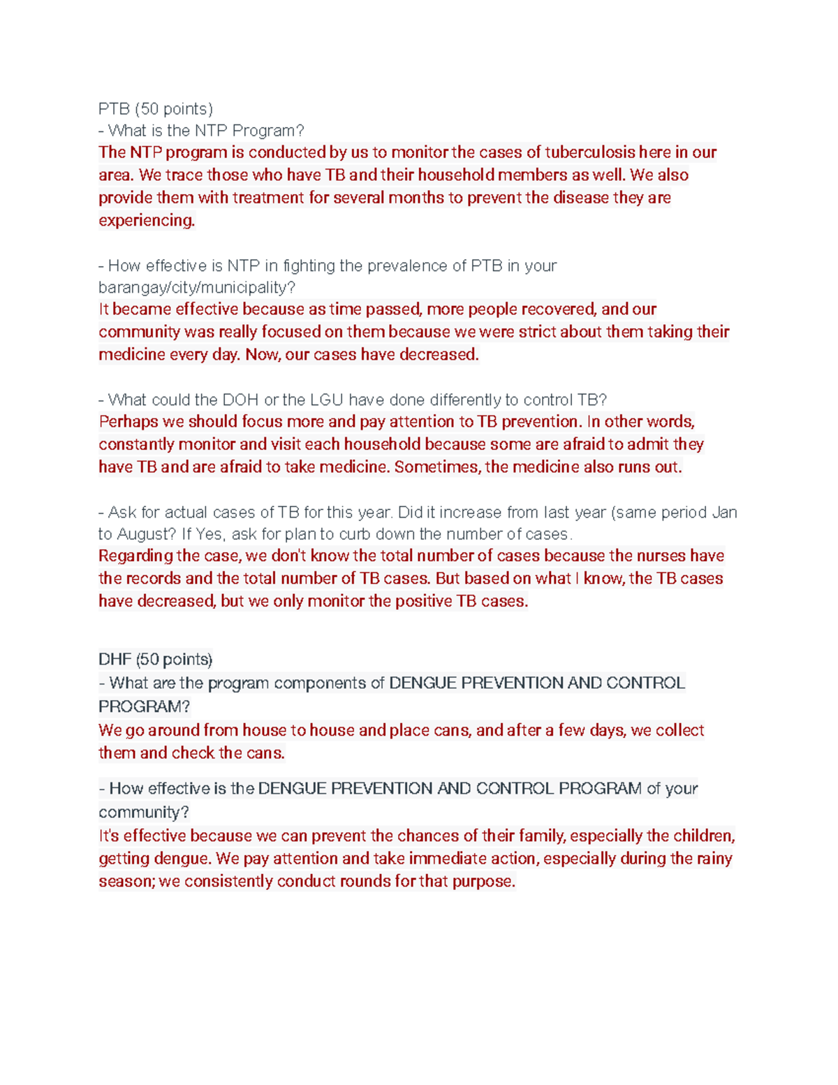 CHN- Interview - PTB (50 points) What is the NTP Program? The NTP ...