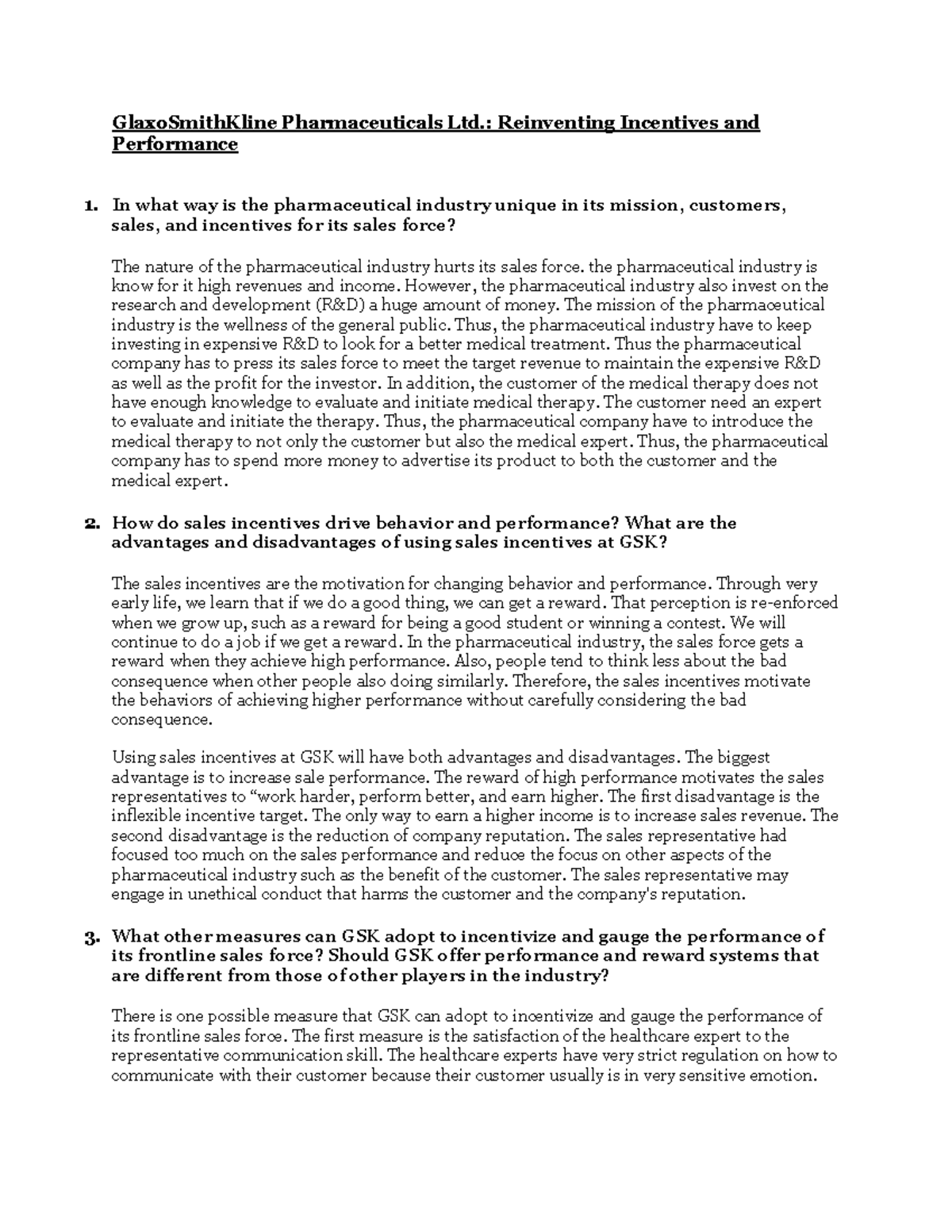 Glaxo Smith Kline - PMS - GlaxoSmithKline Pharmaceuticals Ltd ...
