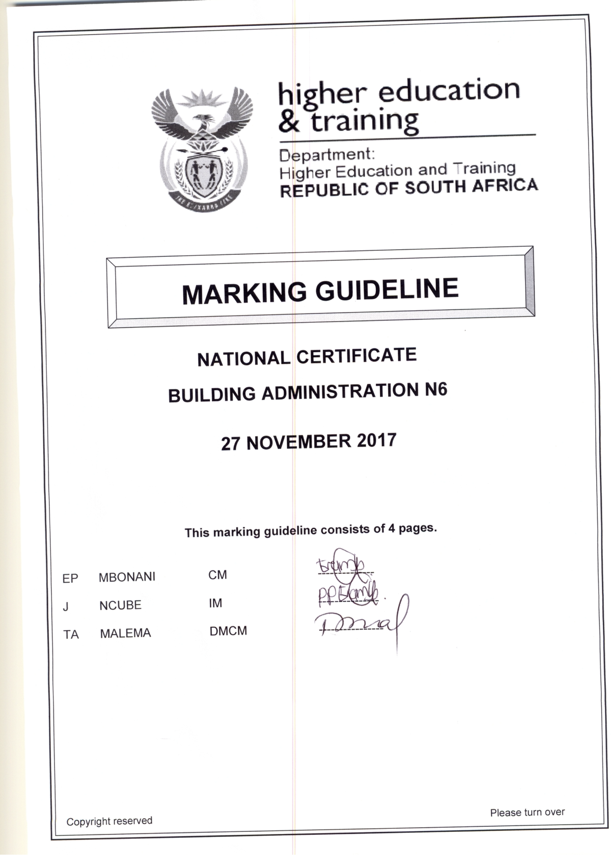 Building Adminstration N6 - Studocu