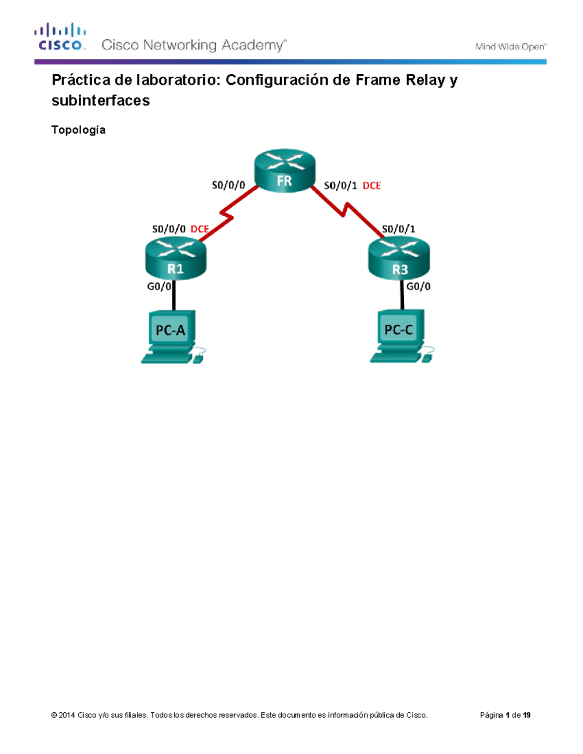 4.2.2.7 Lab - Configuring Frame Relay and Subinterfaces - Práctica de laboratorio: Configuración ...