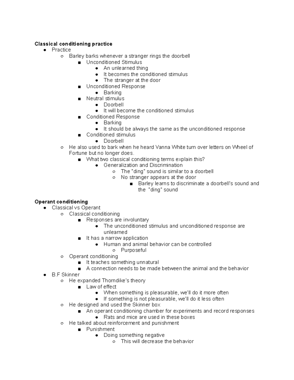 Introduction TO P Sychology PS-110-0 (12) - Classical conditioning ...