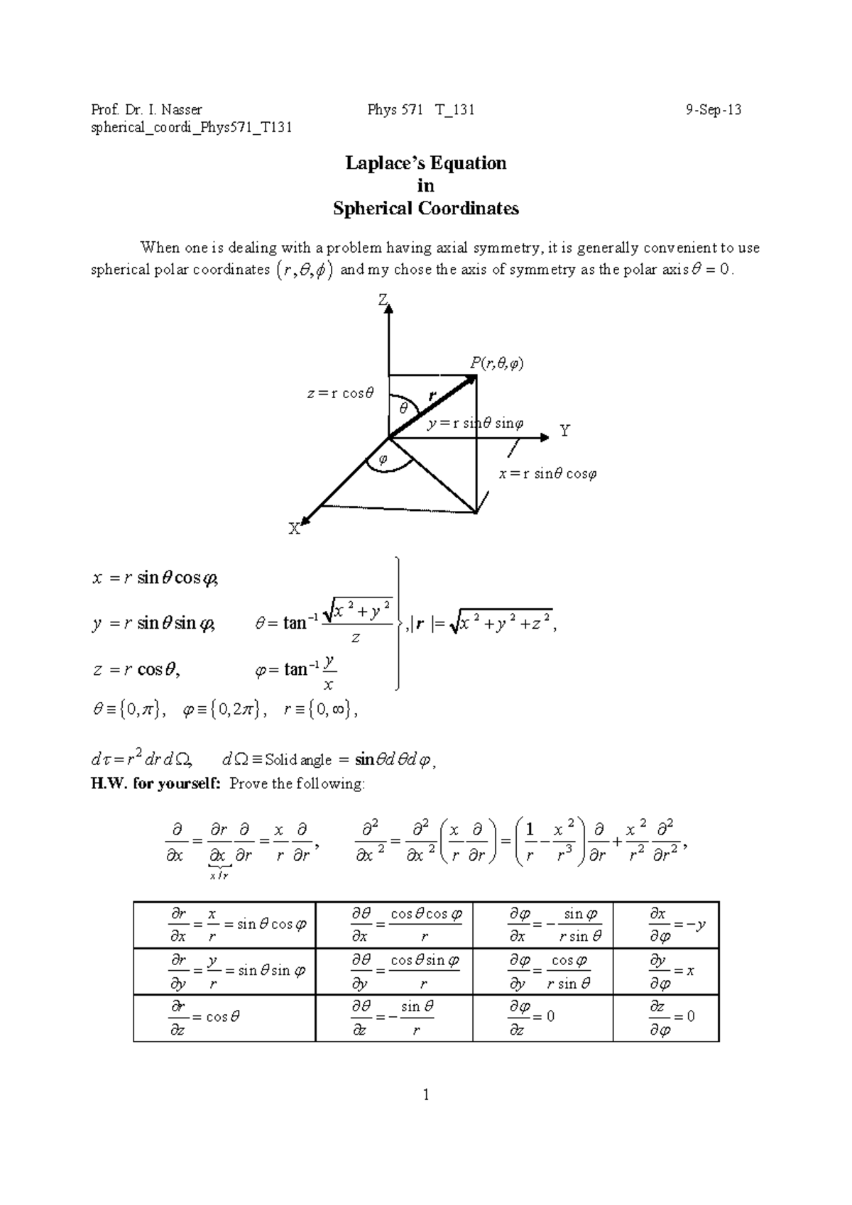 Spherical coordi Phys571 T131 L4 - spherical_coordi_Phys571_T ...