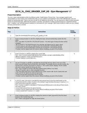 Excel Introductory Capstone 2 Annual Report Instructions - - Studocu
