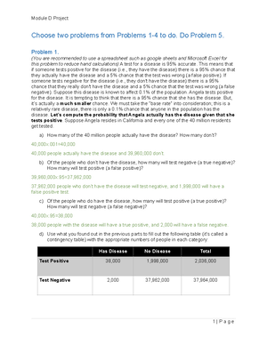 Module S Project - Problem 1. In this problem, you will collect data ...