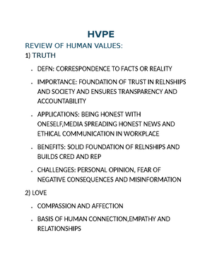 HVPE 8th Sem All Notes - Human Values and Professional Ethics II - Studocu