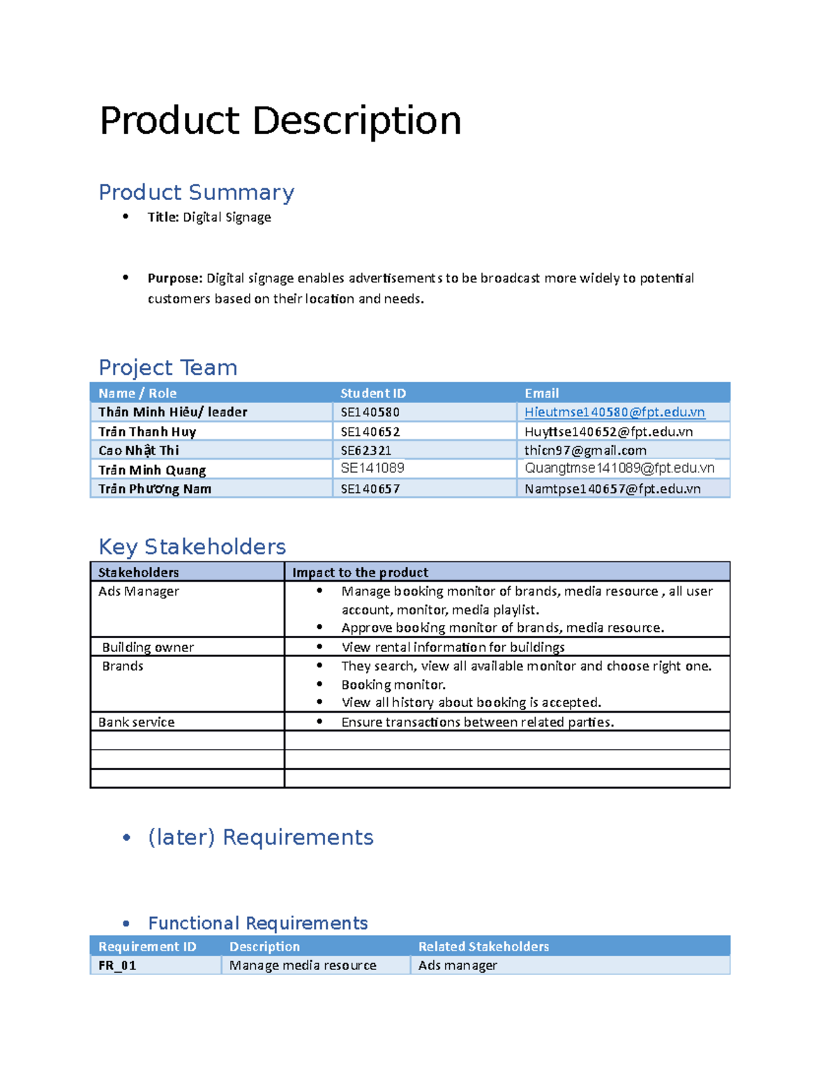 Product-Description-Digital-Signage - Product Description Product ...