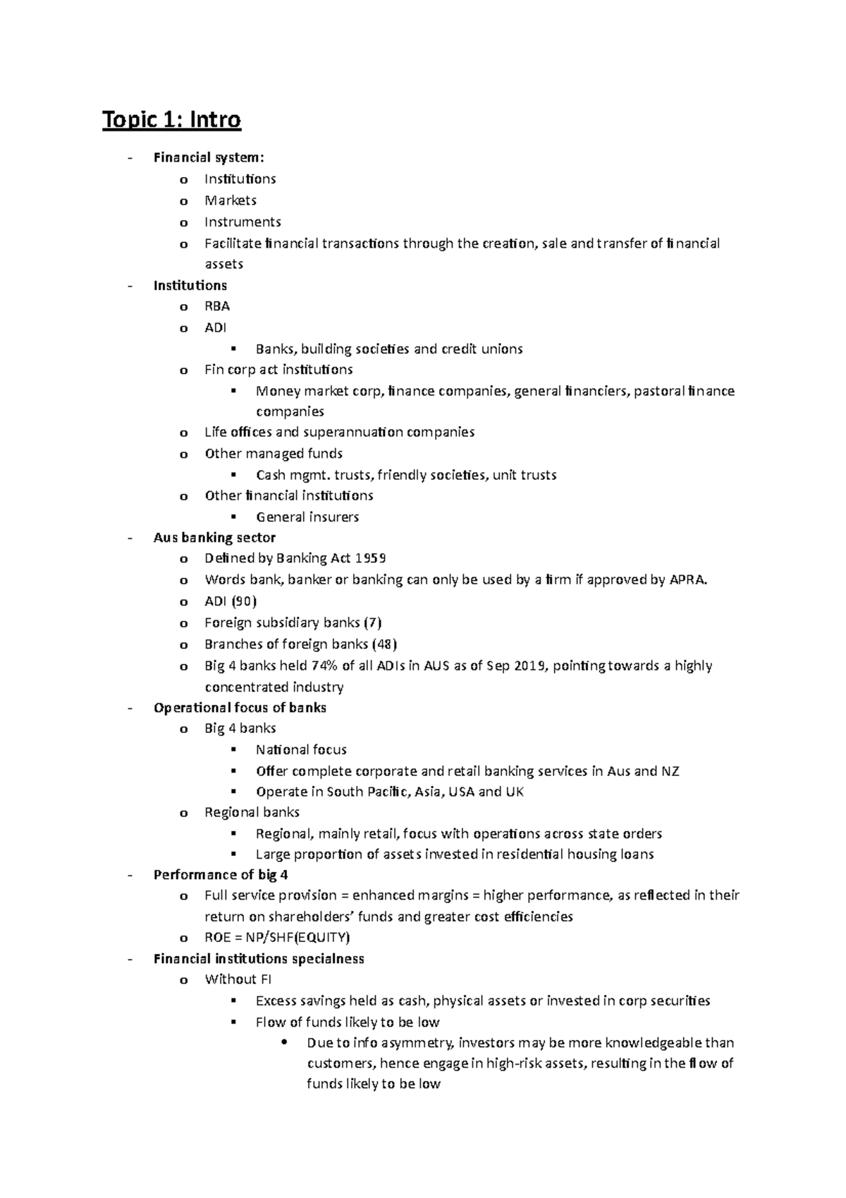 MST WEEK 1-4 BFF2401 HD Notes & Practice - Topic 1: Intro - Financial ...