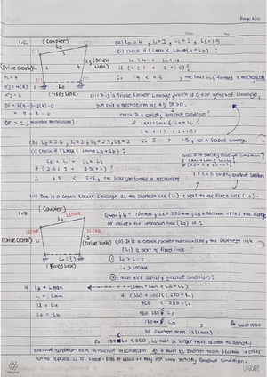 MA2002 T4 & 5 Guide NTU THEORY OF MECHANISM - Guide for Tutorials 4 & 5 MA2002 Theory of - Studocu