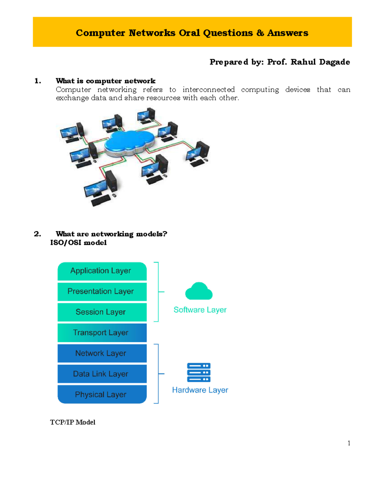 CN Oral Questions with Answers - Computer Networks Oral Questions ...