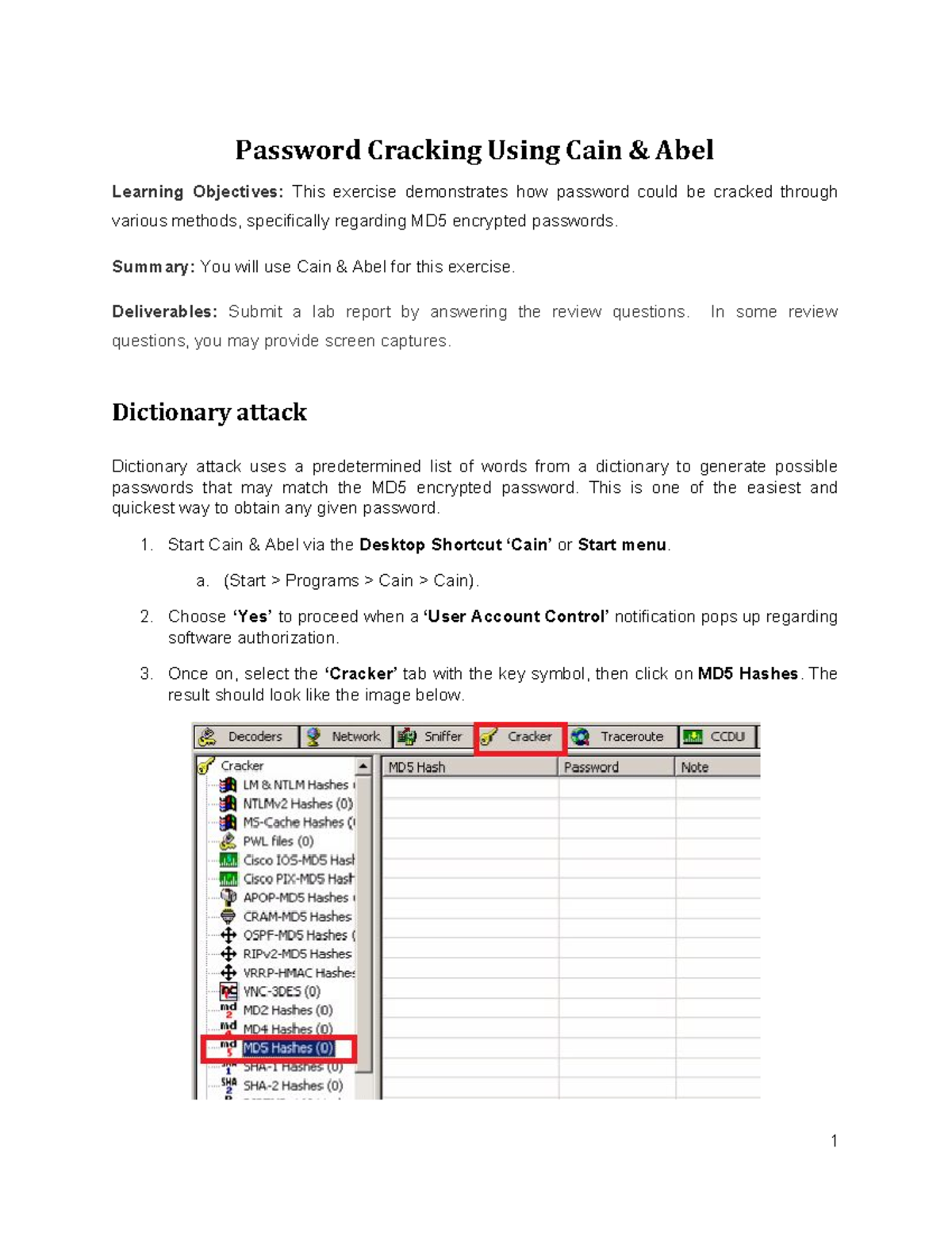 Cain and abel - how to download cain and abel software - Password Cracking Using Cain & Abel ...