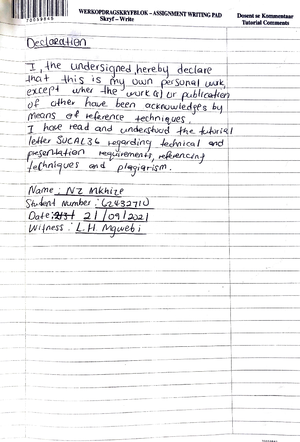 TMS3719 tutorial letter 1 yes its very helpfull - TMS3719/001/0 ...