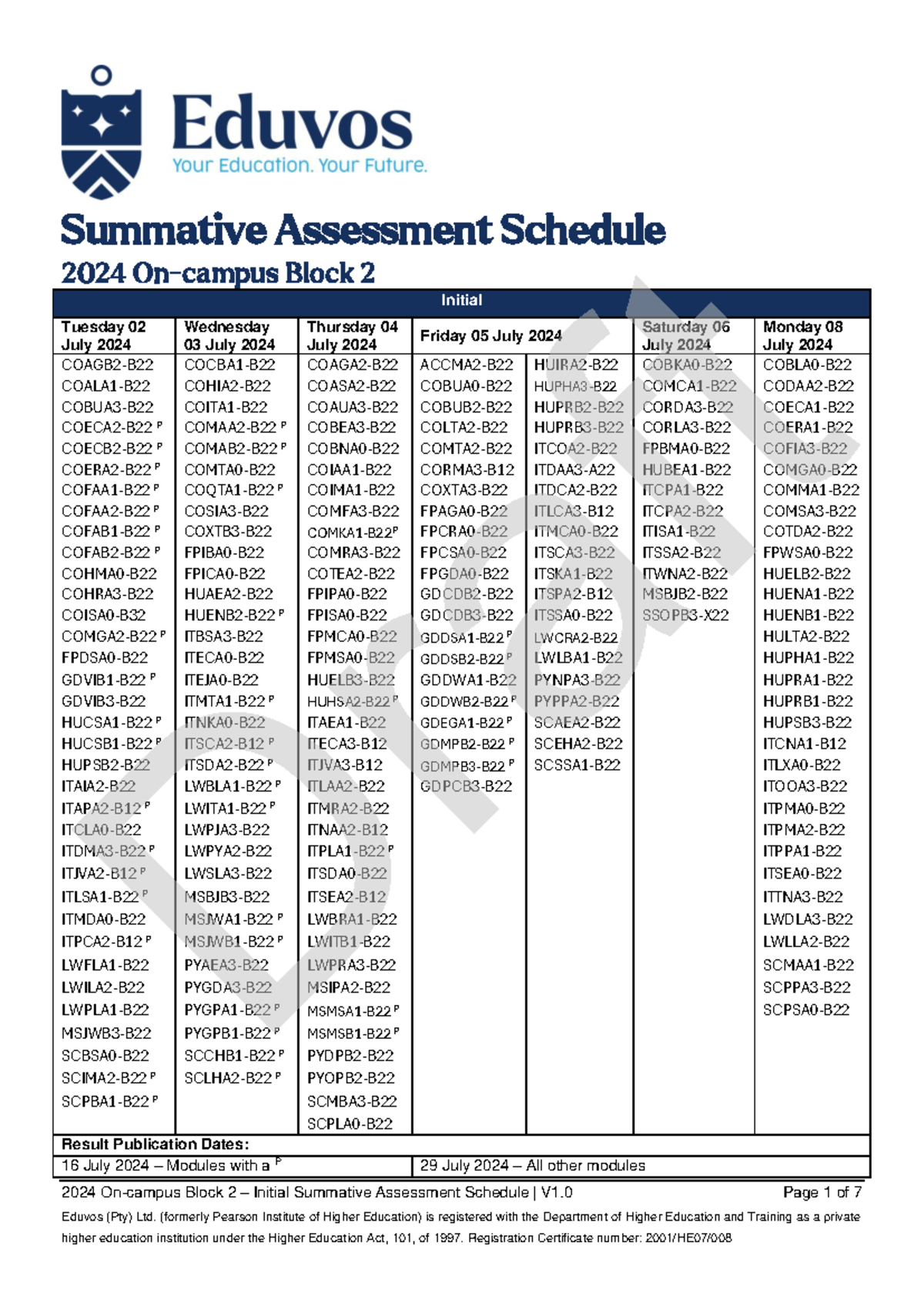 2024 On-campus Block 2 - Summative Assessment Sche 240604 145429 ...