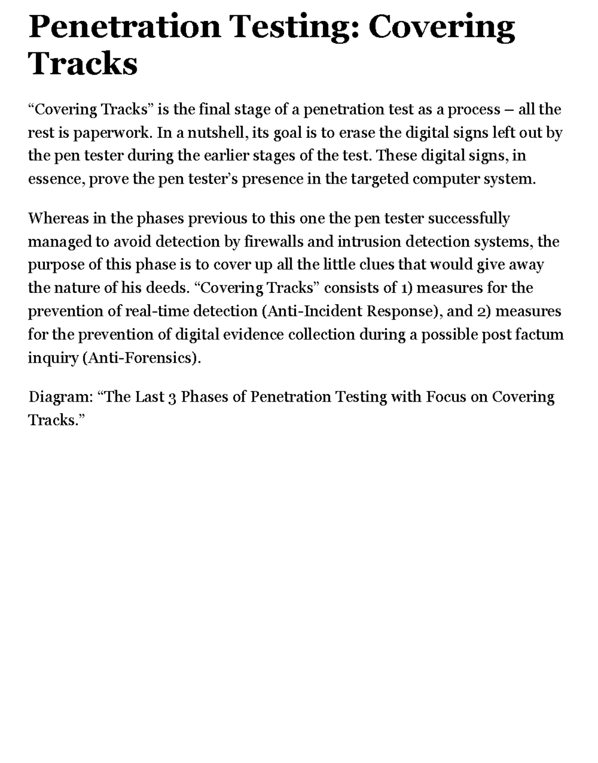 2 3 Penetration testing cover tracks - Penetration Testing: Covering ...