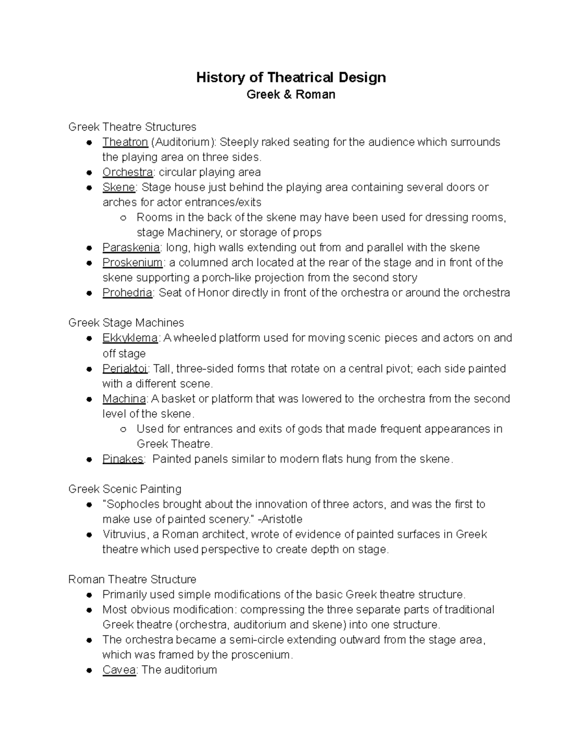 History of Theatrical Design (Greek and Roman) - History of Theatrical ...