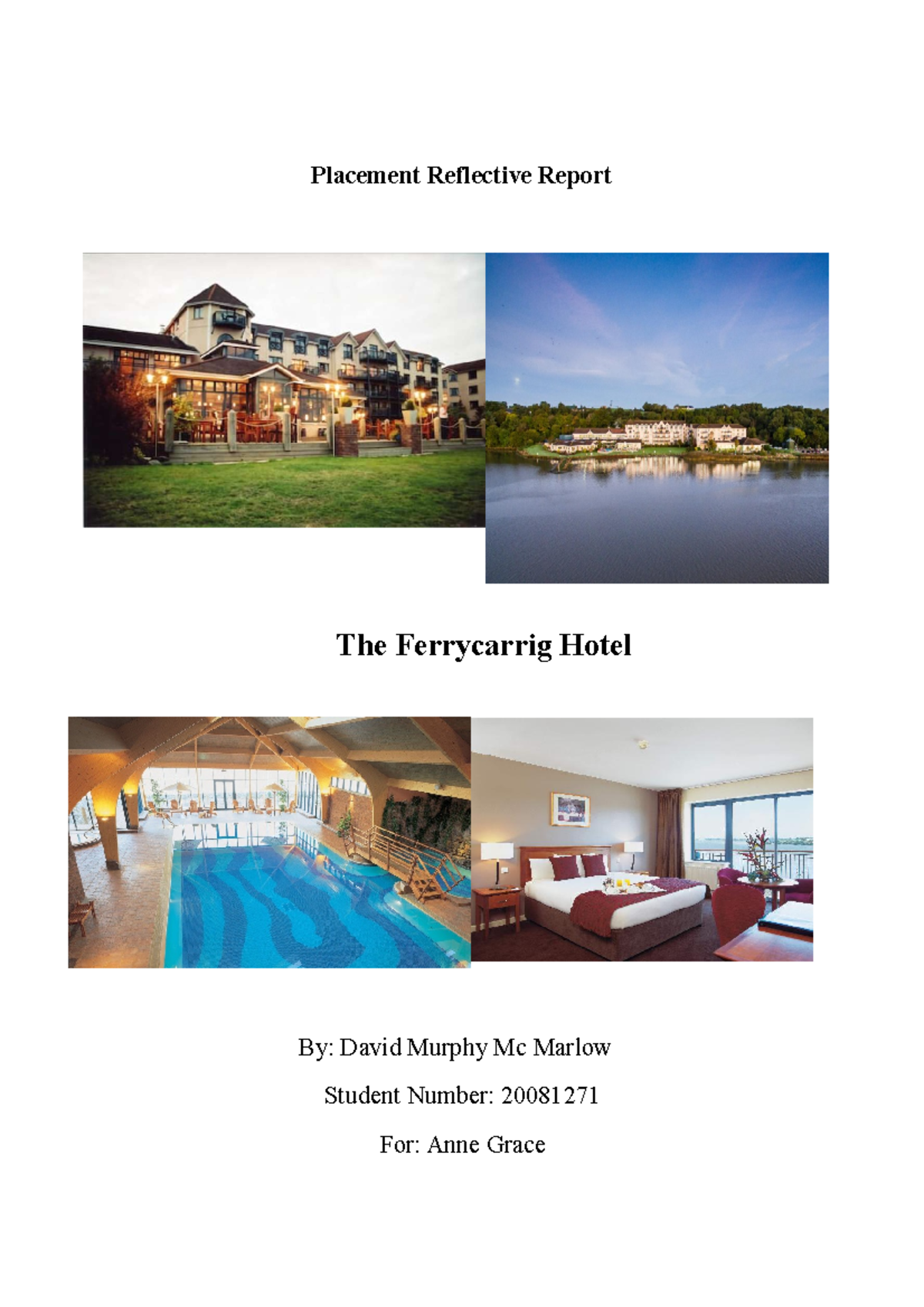 Placement Reflective Report draft one - Placement Reflective Report The ...