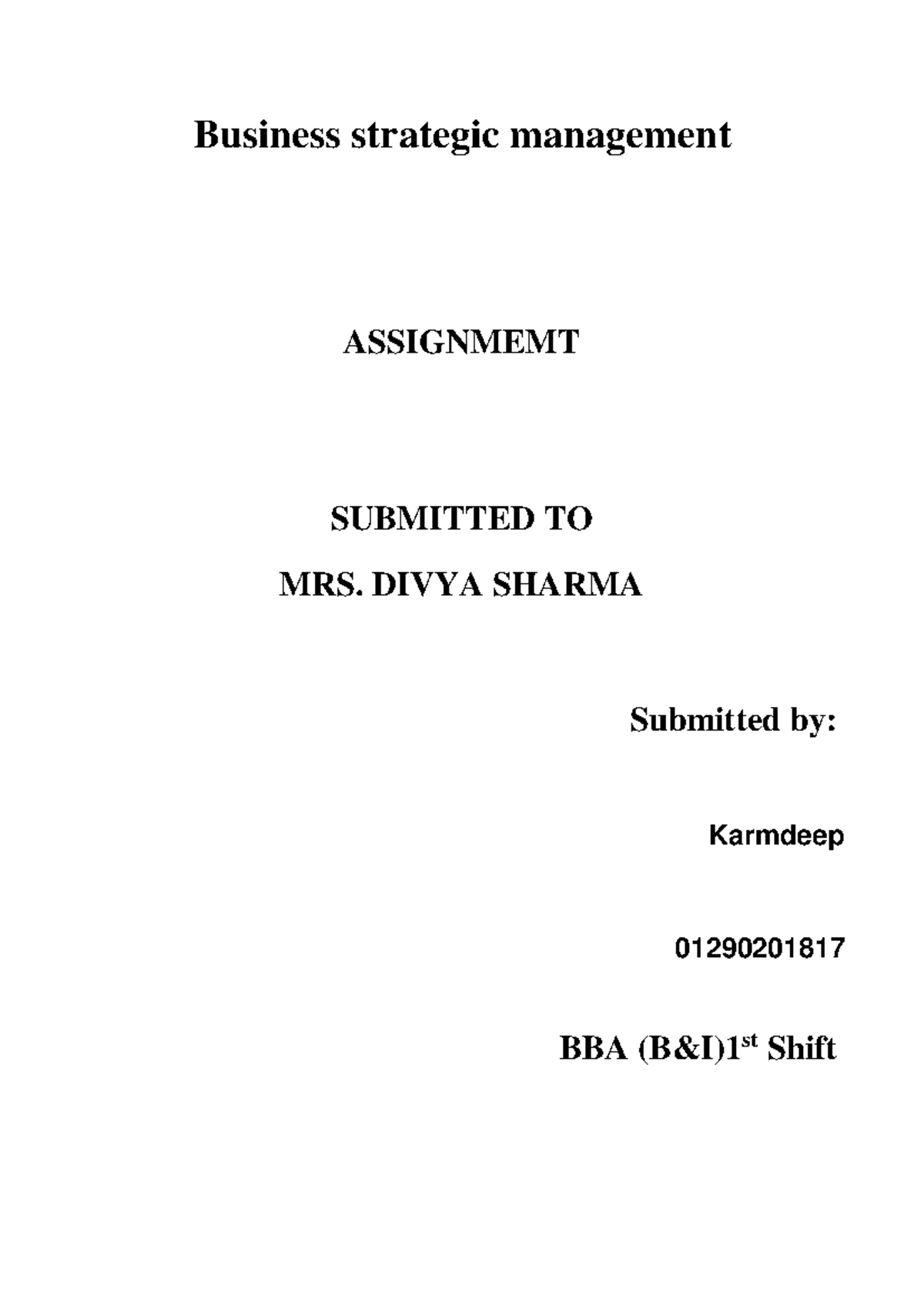 bpms assignment - Bachelors of Business Administration - IPU - Studocu