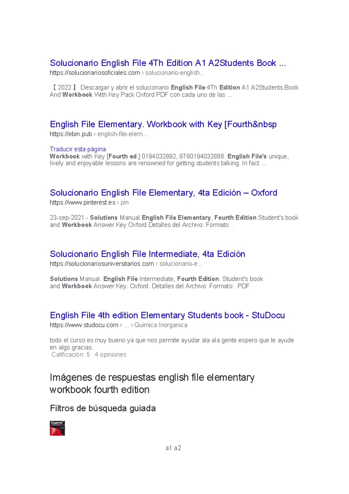 584101058 Solucionario English File 4Th Edition A1 A2Students Bookkkk ...