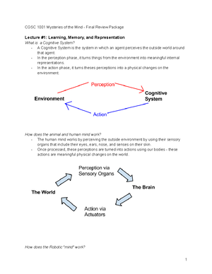 CGSC Learning, Memory, and Representation - Mind = a cognitive system ...
