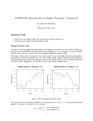 Lecture 4 Section 4 note 2023 - MATH2750: Introduction to Markov Processes - Lecture 04 Dr ...