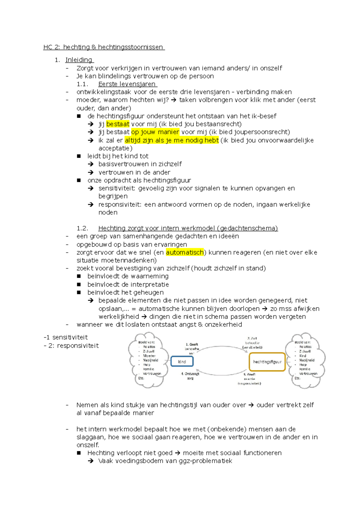 HC 2 hechting & hechtingsstoornissen - HC 2: hechting ...