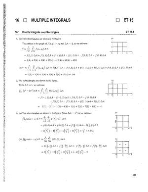 Chapter 15 Summary Sheet - Calculus 3 Concepts- Ch 15 (Just for Exam ...