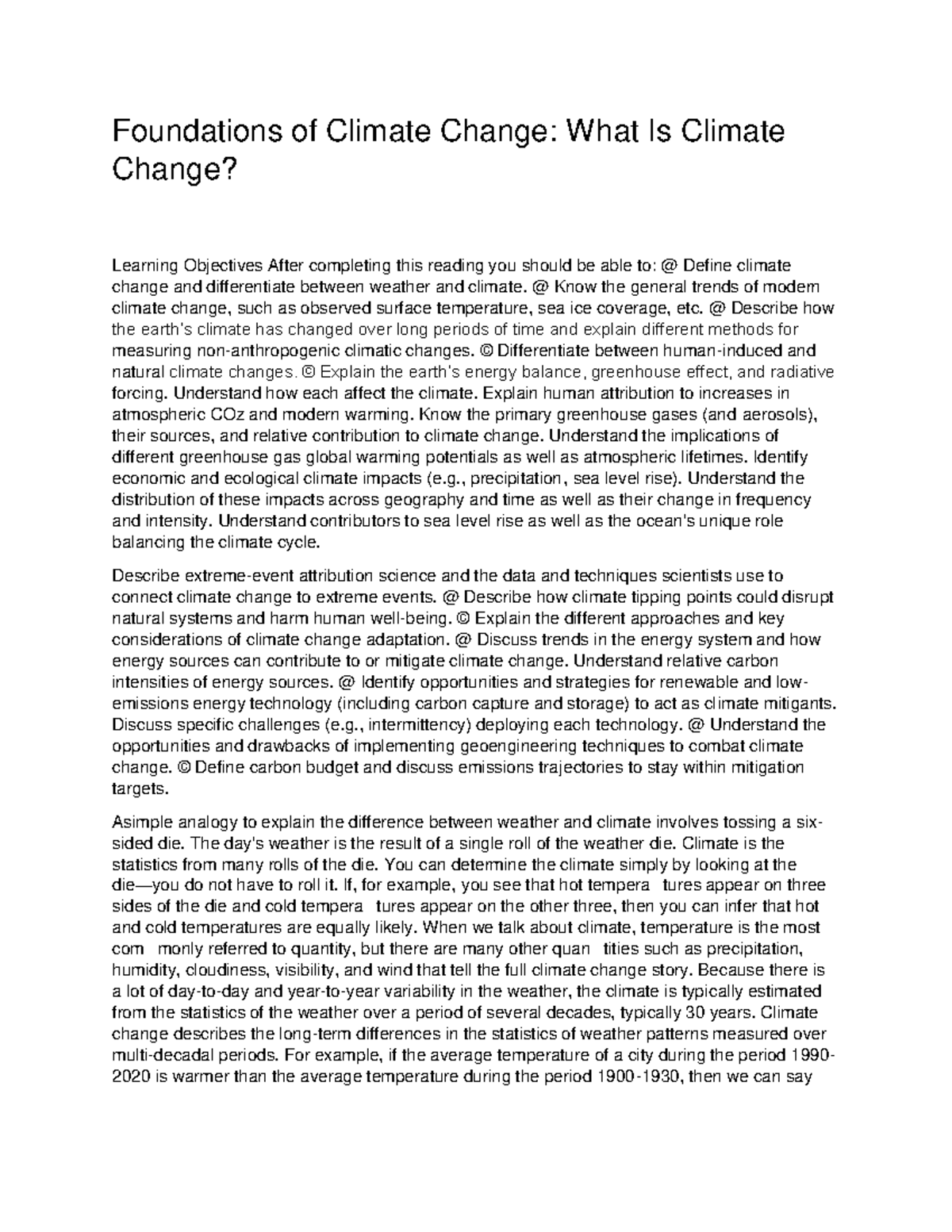 Foundations of Climate Change - @ Know the general trends of modern ...