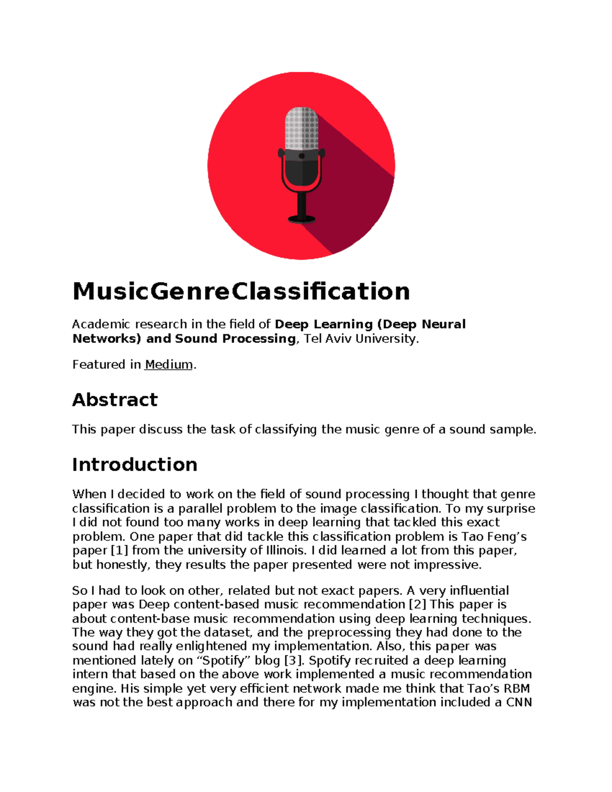 Music Genre Classification - MusicGenreClassification Academic research ...