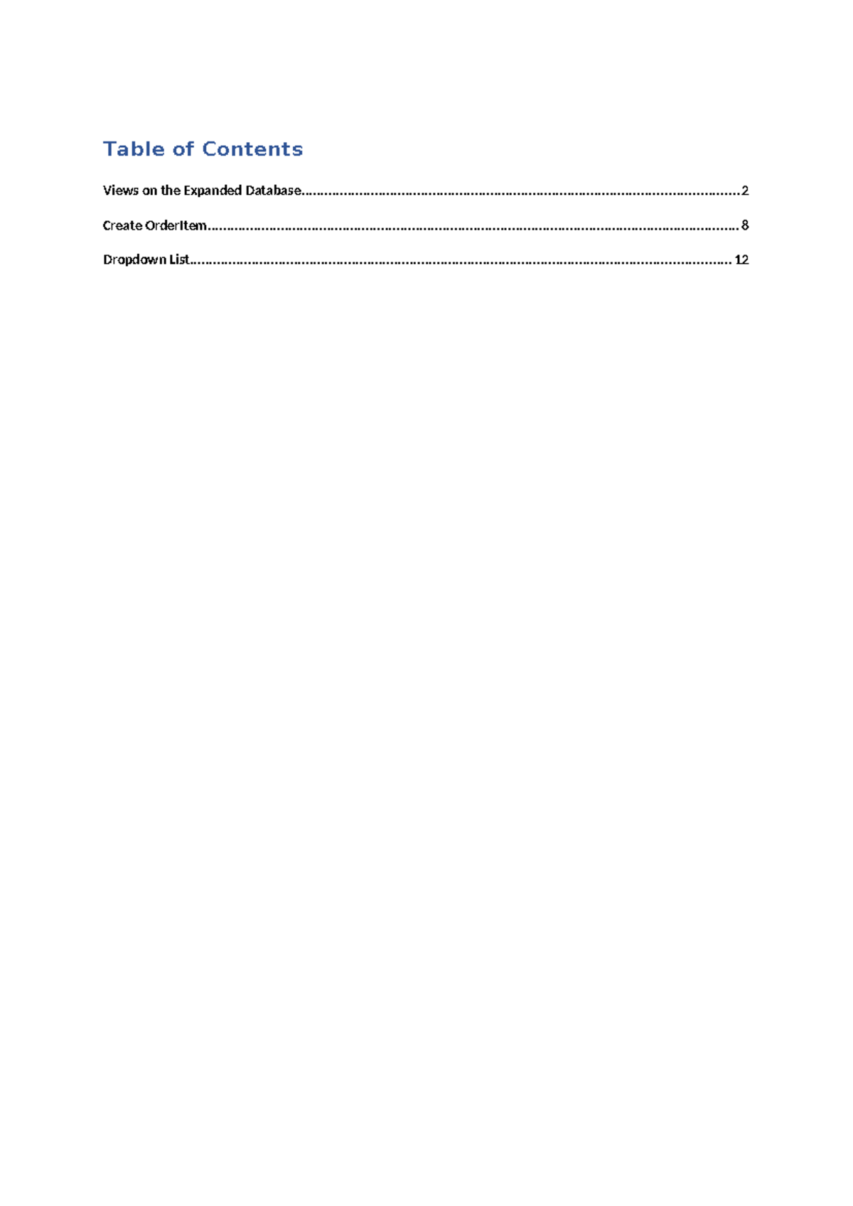 Shop Database-9-Expanded CRUD - Table of Contents Views on the Expanded ...