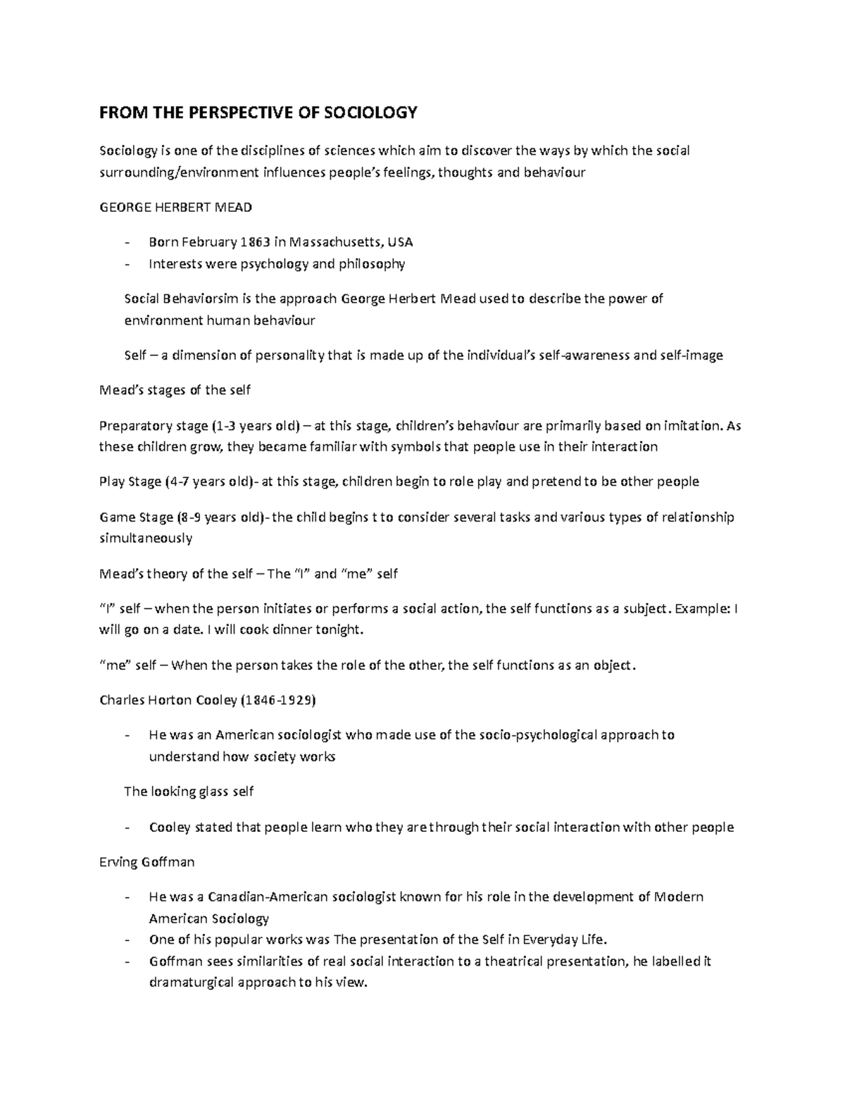 UTS Script - FROM THE PERSPECTIVE OF SOCIOLOGY Sociology is one of the ...